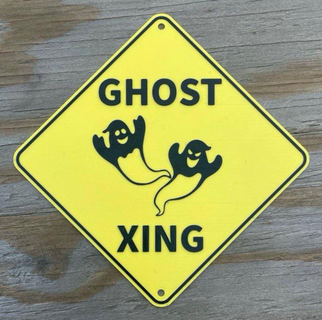 Ghost Diamond With Graphic Sign Crossing Symbol Funny Gift in Vibrant ...
