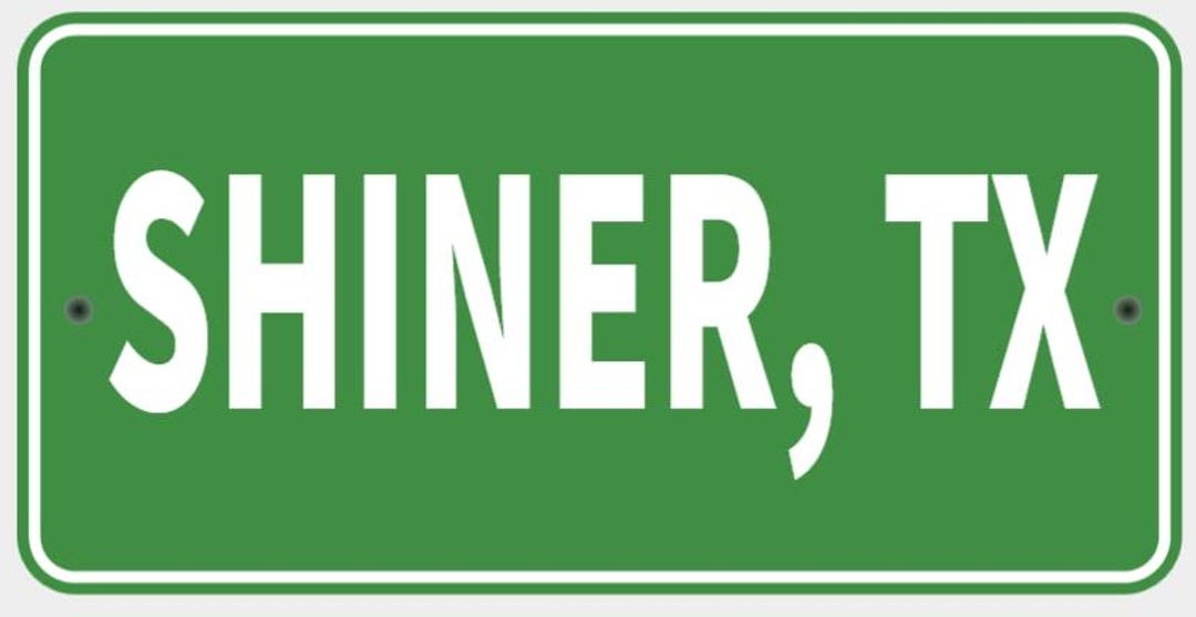 Shiner, Texas Wall Decor City Limit Sign in Vibrant Green With White ...