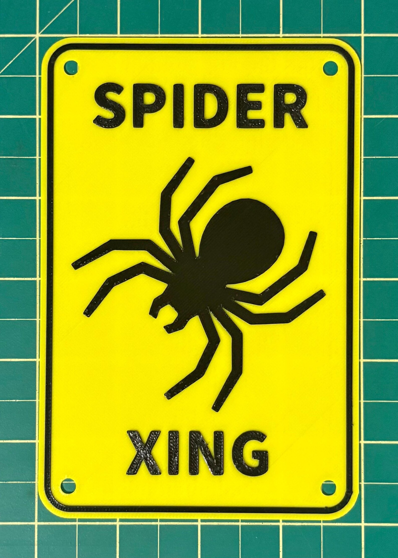 Spider Xing Warning for Arachnophobia Halloween Decor Sign in Vibrant ...