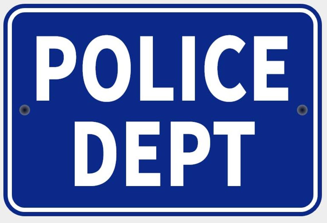 Police Dept Station Station Officer Law Enforcement Sign in Vibrant ...