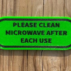 Clean the Microwave Sign - Etsy