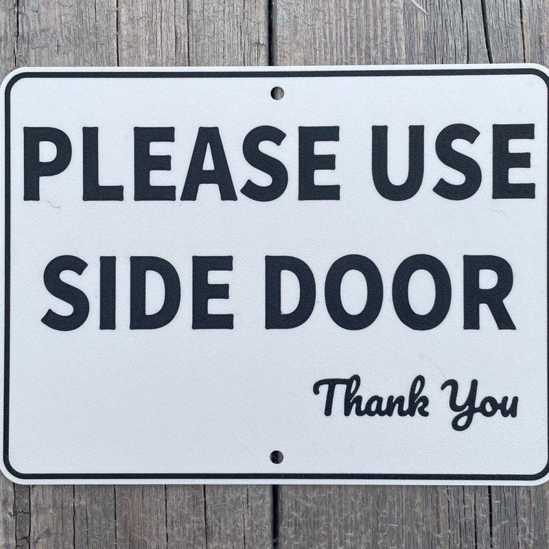 Use Side Door Sign - Etsy