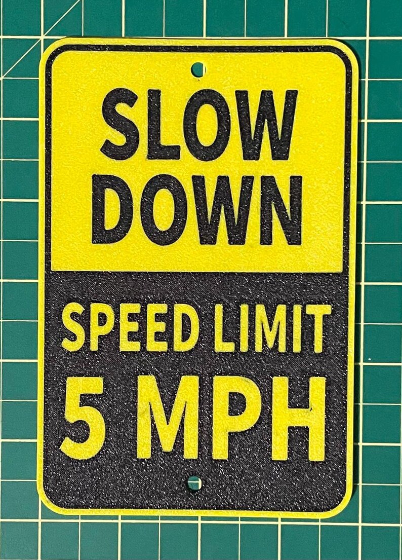 Slow Down 5 MPH Speed Limit Sign Road Safety Street Sign in Vibrant ...