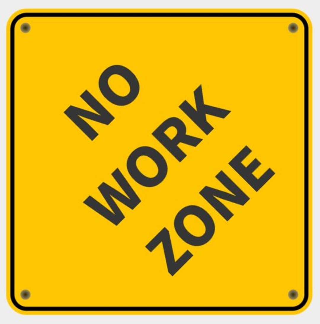 No Work Zone Sign Animal Safety Vibrant Yellow With Black Lettering - Etsy