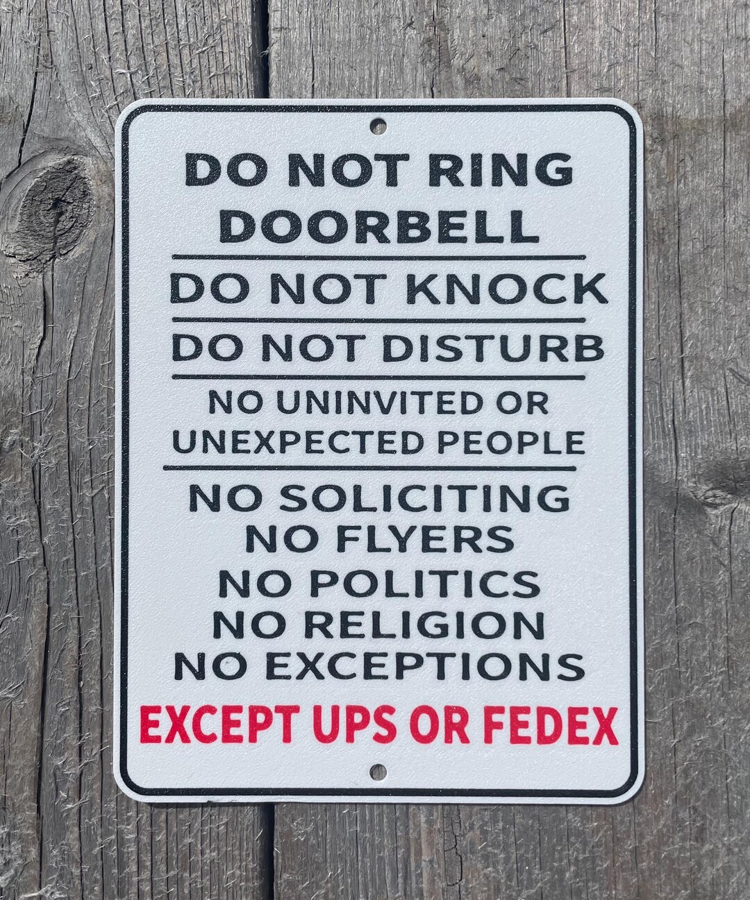 Do Not Ring Doorbell Do Not Knock Do Not Disturb Sign Vibrant White ...