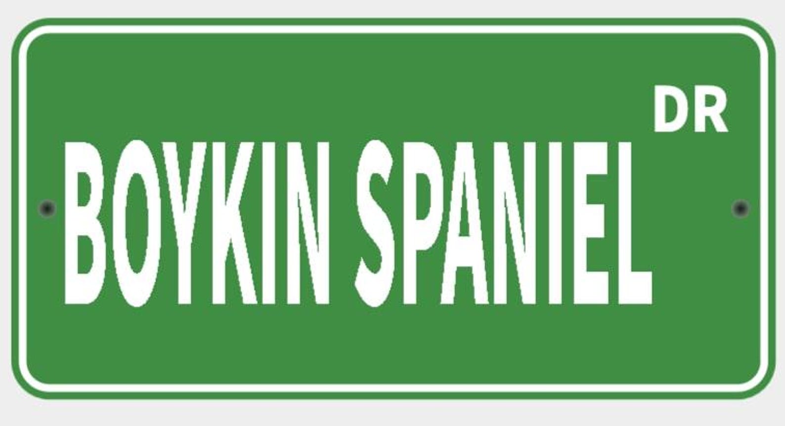 Boykin Spaniel K9 Breed Pet Dog Lover Street Sign Vibrant Green With ...