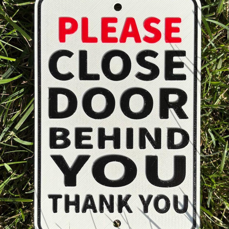 Please Close Door Behind You Sign - Etsy