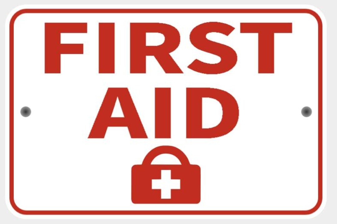 First Aid Kit Sign Emergency Medicine Notice WARNING Sign in Vibrant ...
