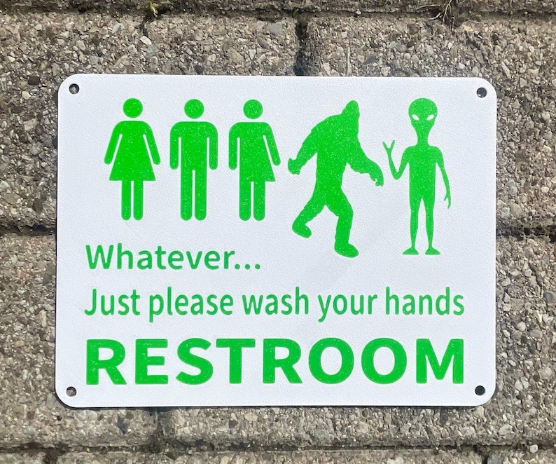 Just Wash Your Hands Restroom Sign Shop Rules Funny Bathroom Joke ...