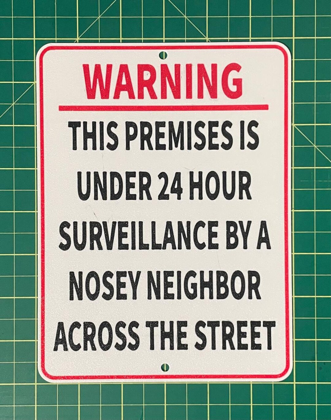 Small Sign "under 24 Hour Surveillance" in Vibrant White With Black and ...