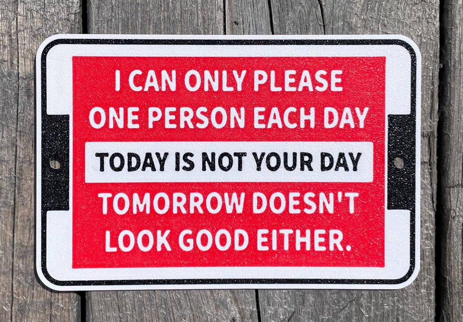 I Can Only Please One Person Each Day Today is Not Your Day Sign Funny ...