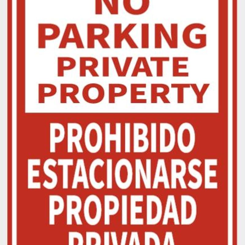 Spanish No Parking Sign - Etsy