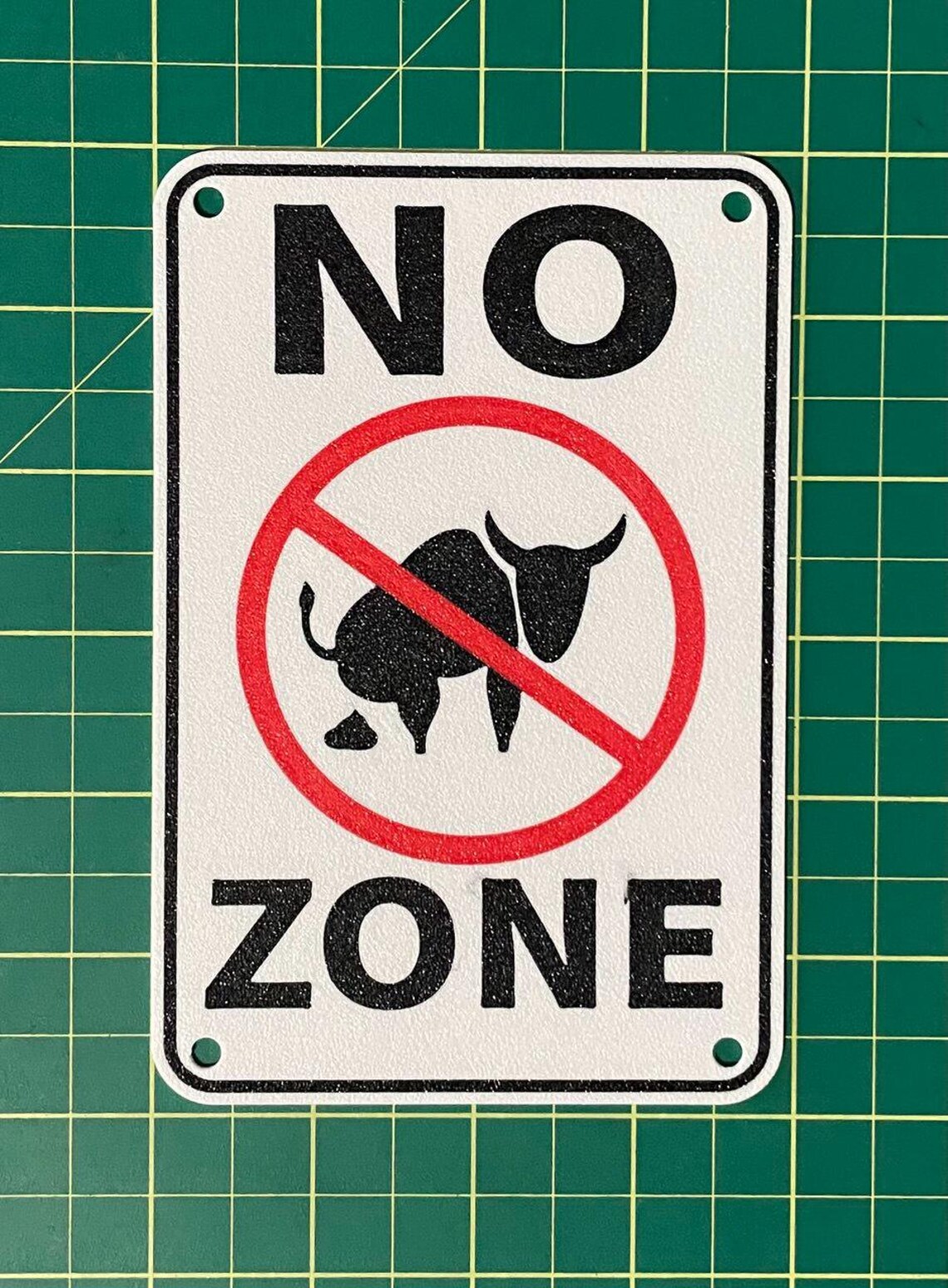 No Bull Zone Funny Joke Meme No Nonsense Vibrant White With Black ...