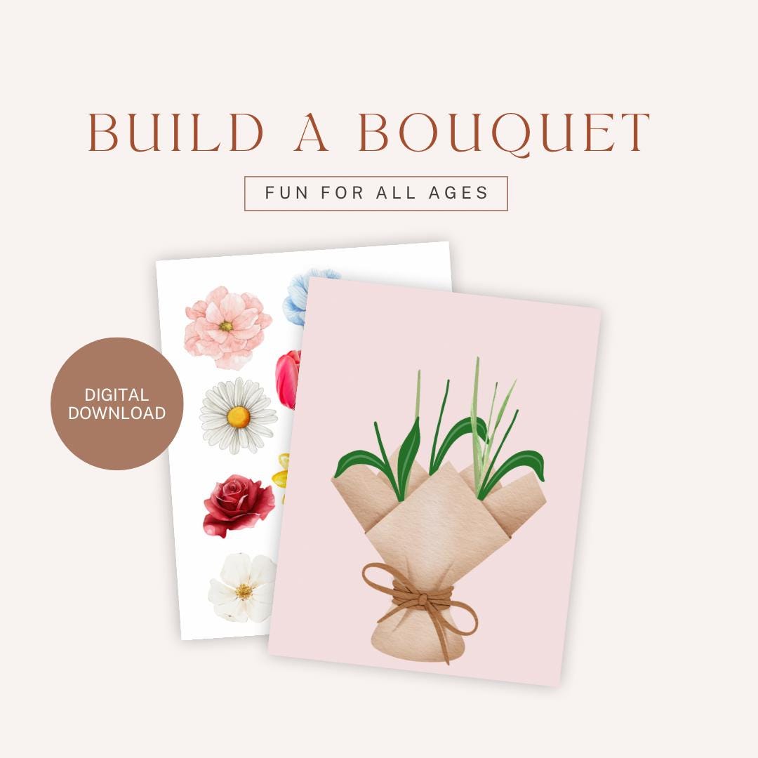 Build-a-bouquet Activity - DIGITAL DOWNLOAD - Etsy