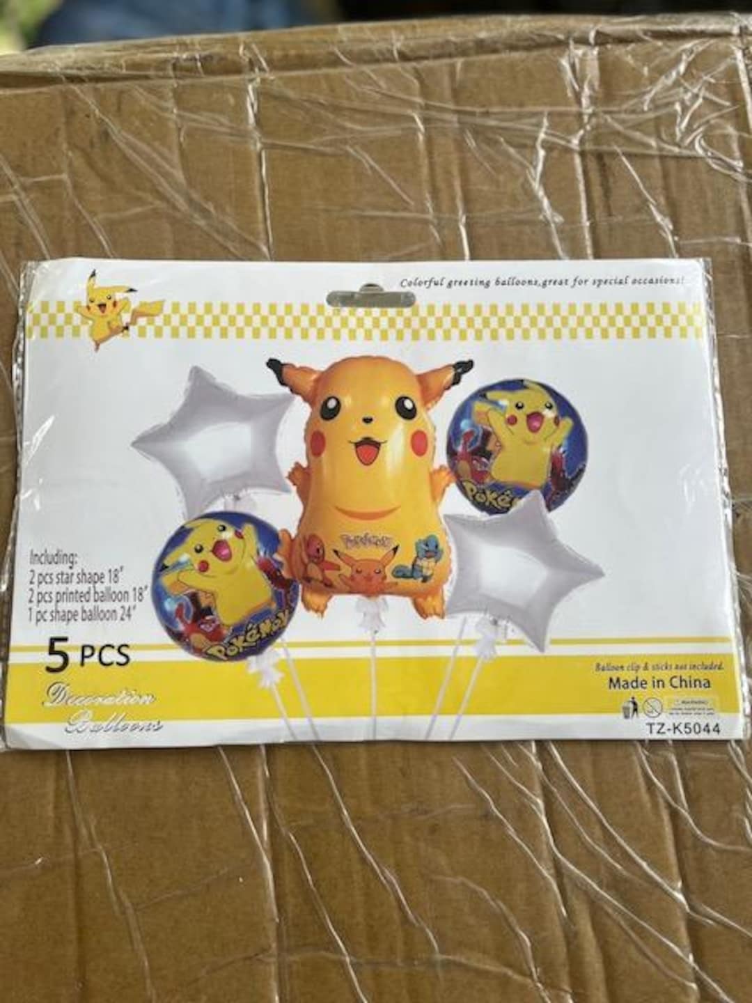 Pikachu Bouquet 5 Pieces Balloons - Etsy