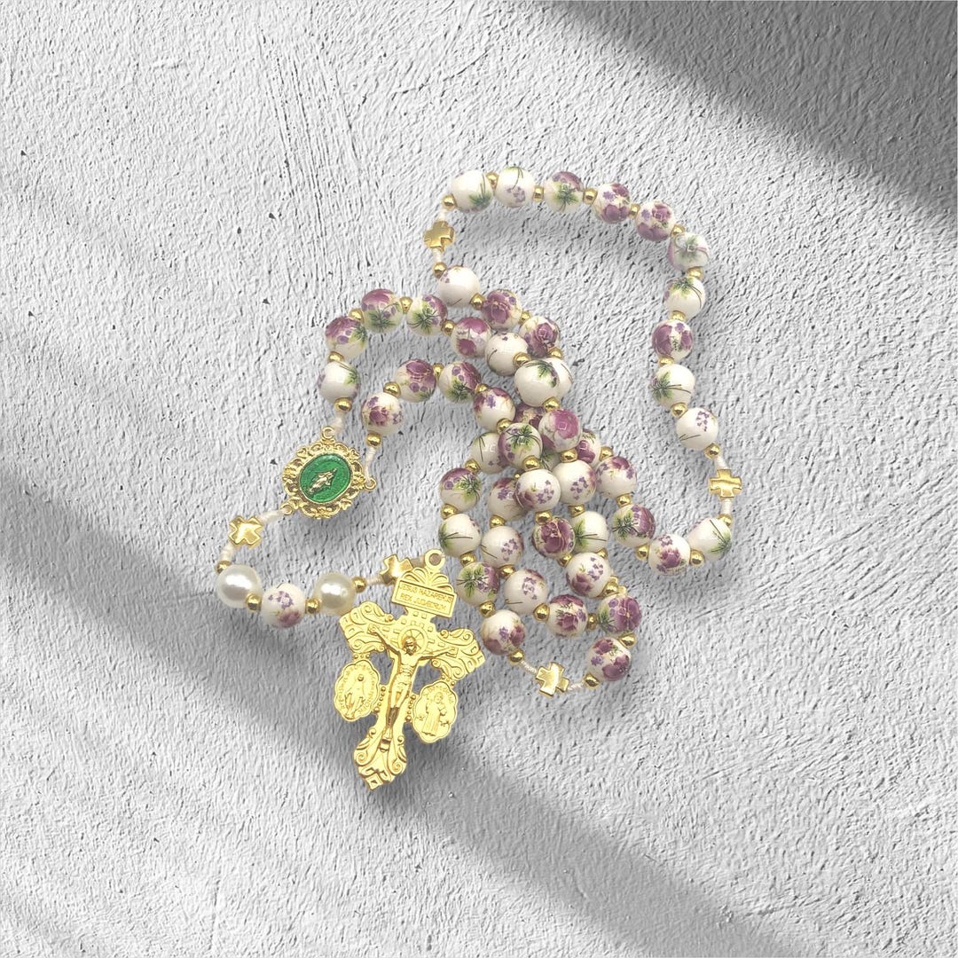 Beautiful Rosary Made of Pink Beads. - Etsy