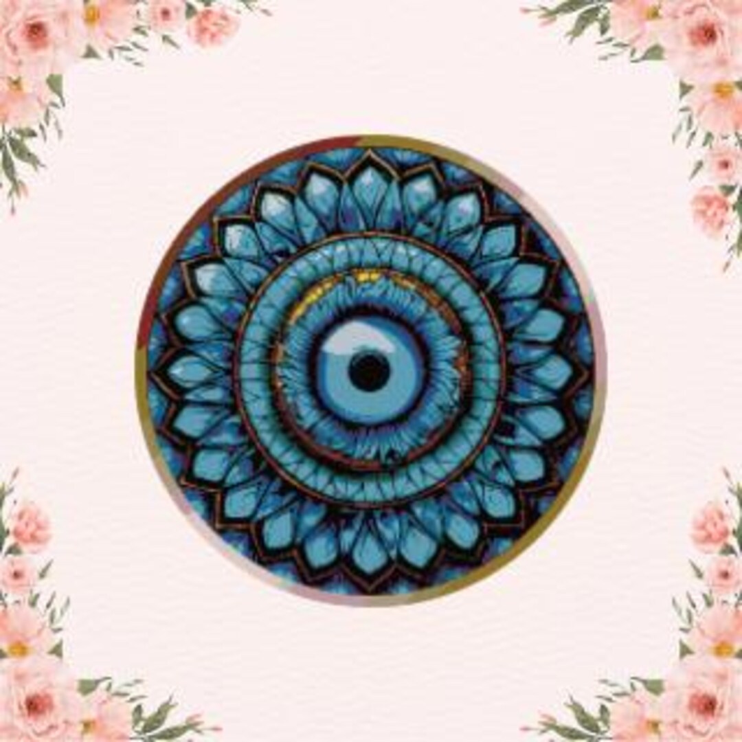 Evil Eye Stained Glass PDF Cross Stitch Pattern Keeper - Etsy