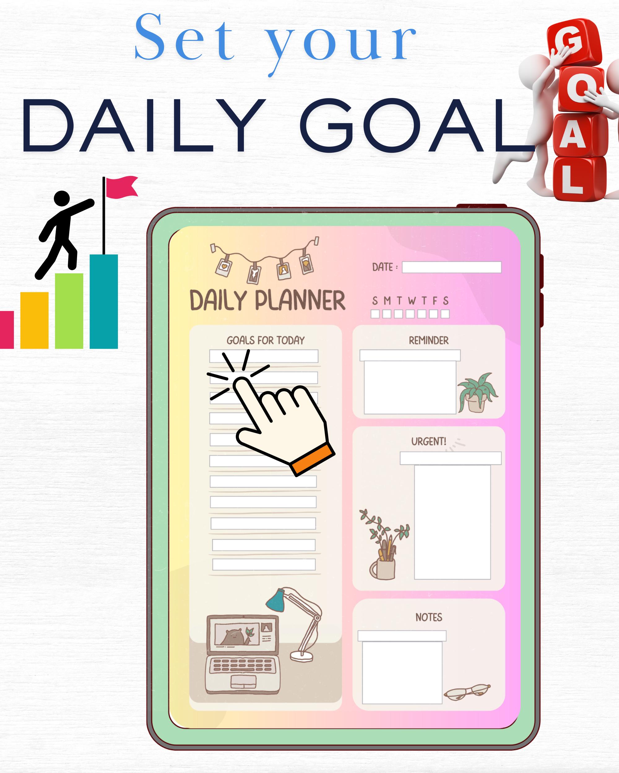 Daily Digital Planner | Editable & Printable PDF | To-do List, Task ...