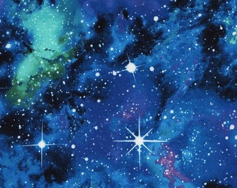 Funky Outerspace Royal Blue Timeless Treasures Cotton | Etsy
