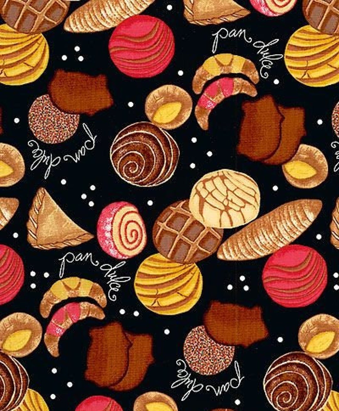 Mexican Sweet Bread- Pan Dulce- Cotton Fabric - Etsy