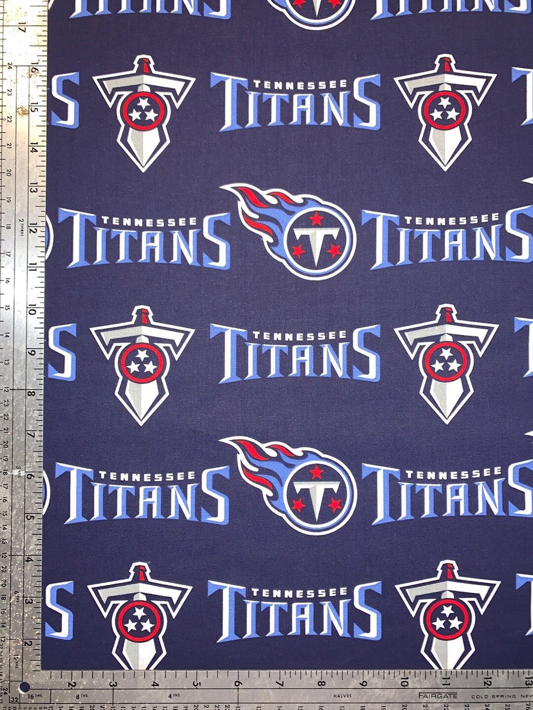 NFL Tennessee Titans Blue/red - Cotton Fabric - Etsy