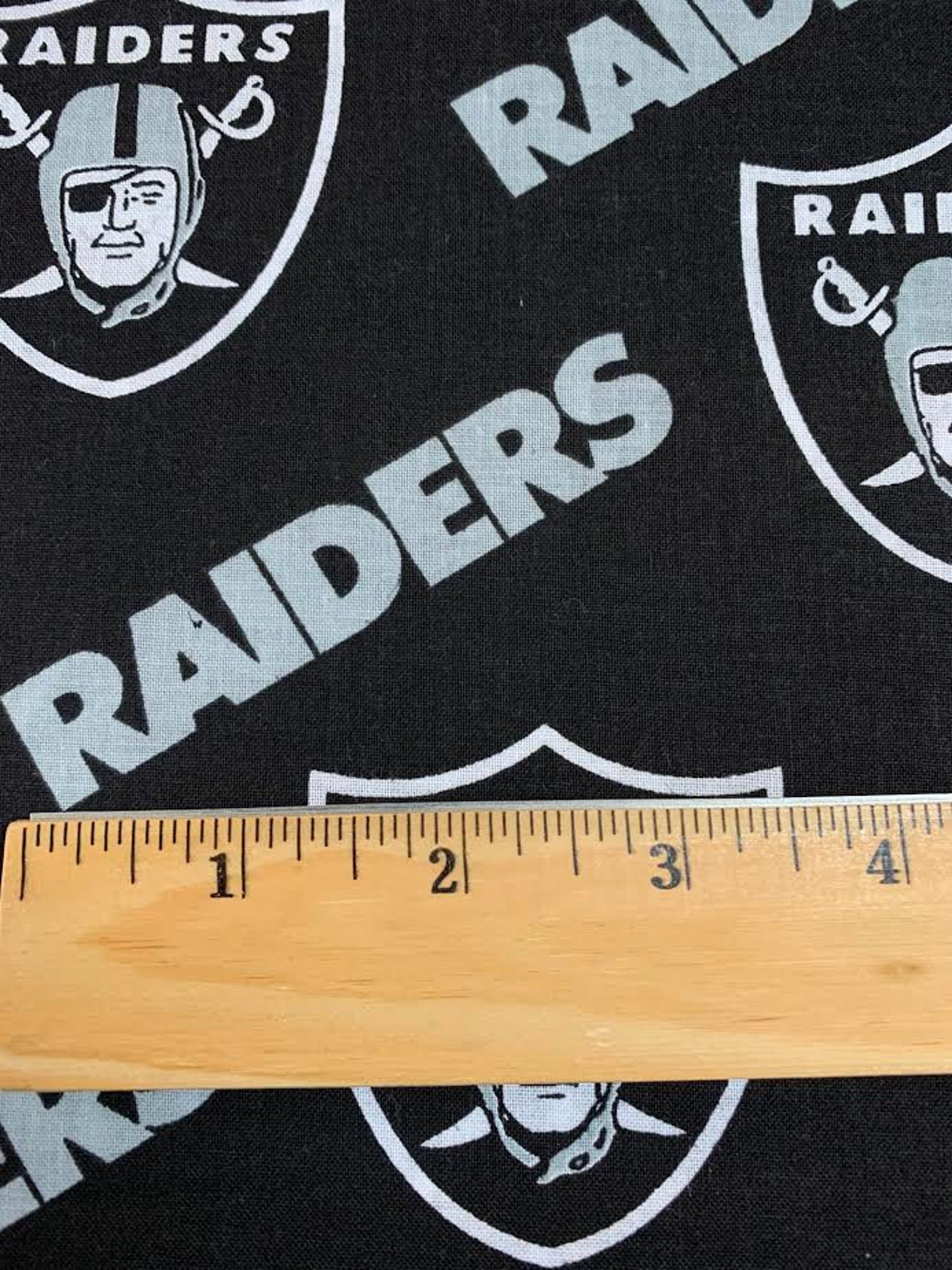 NFL Black Las Vegas Raiders Cotton Cotton Fabric | Etsy