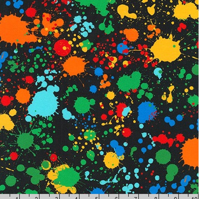 Paint Splatter Fabric - Etsy