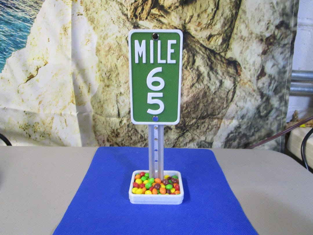 65 Milestone Desk Sign – Mile Marker for 65th Birthday, Retirement, or ...