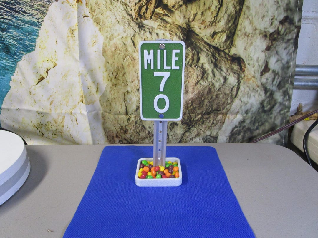 70 Milestone Desk Sign – Industrial-strength Mile Marker for 70th ...