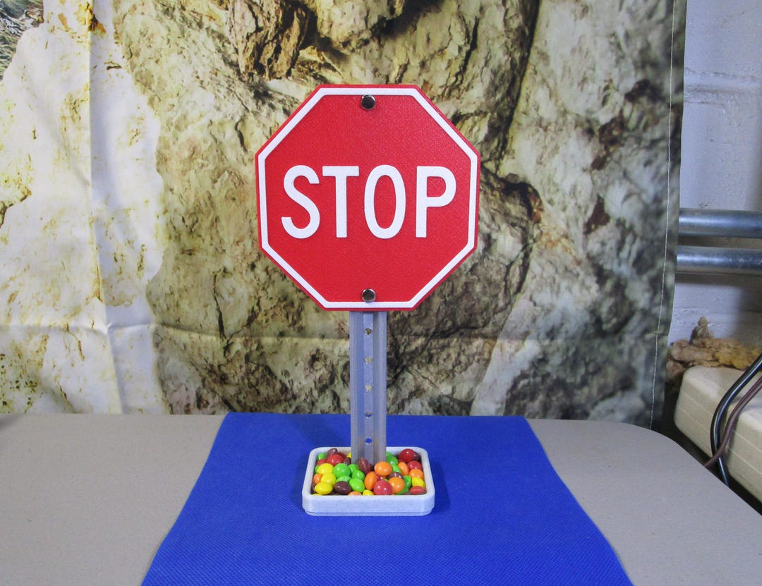 Mini STOP Sign Desk Organizer & Candy Tray – Industrial-strength ...