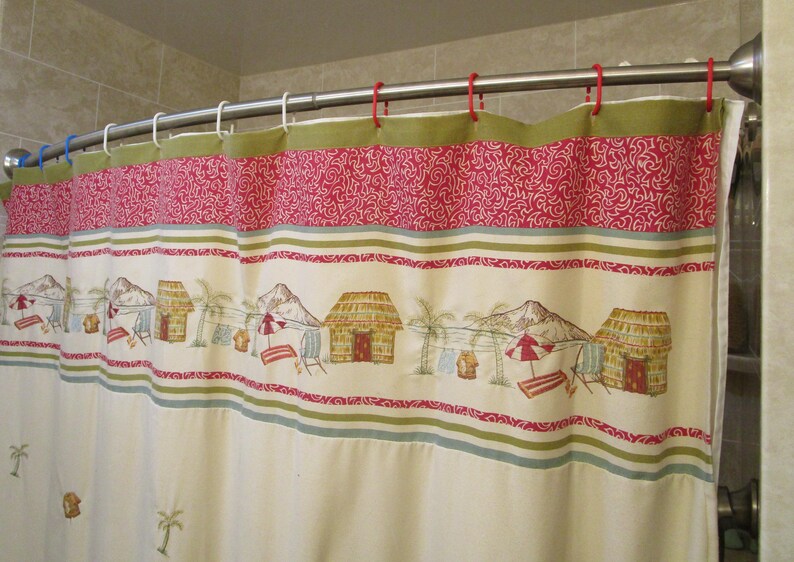 Durable and Colorful Shower Curtain Ring Set – Red White and Blue ...