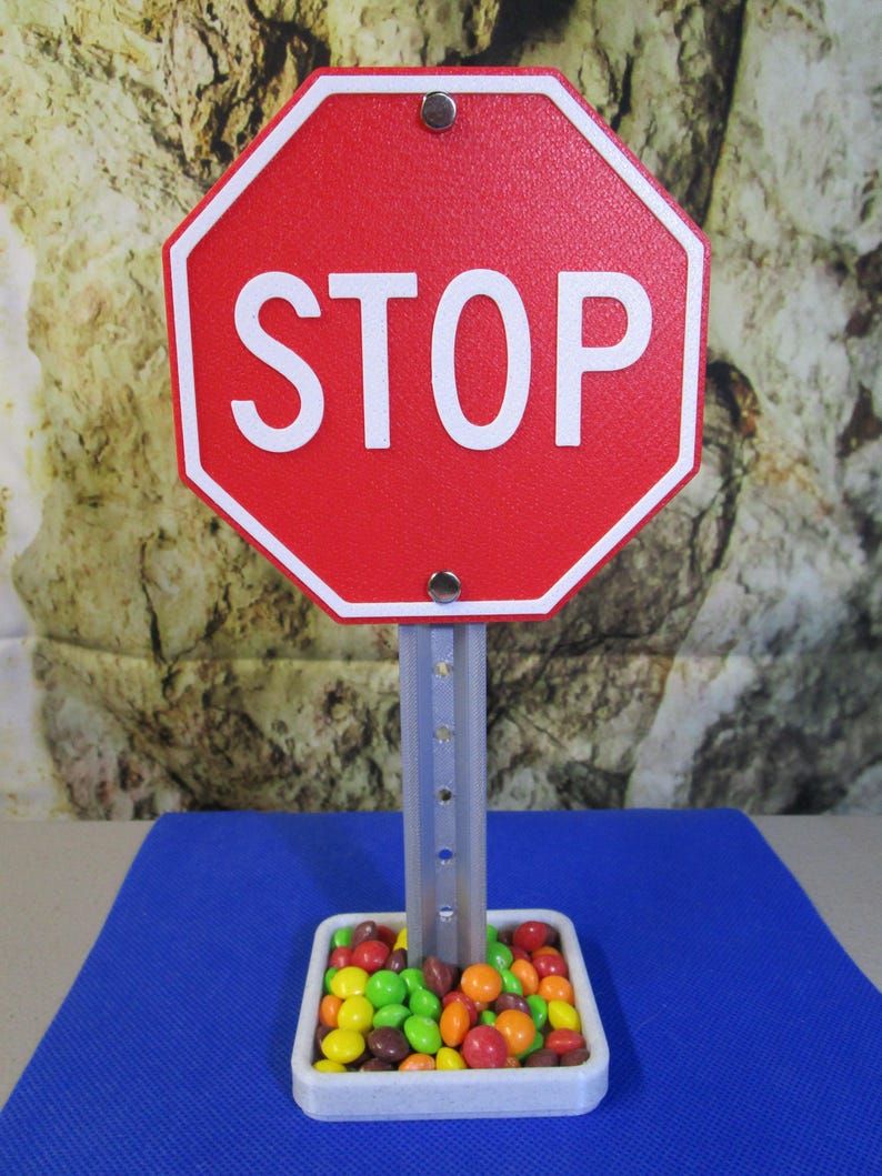 Mini STOP Sign Desk Organizer & Candy Tray – Industrial-strength ...