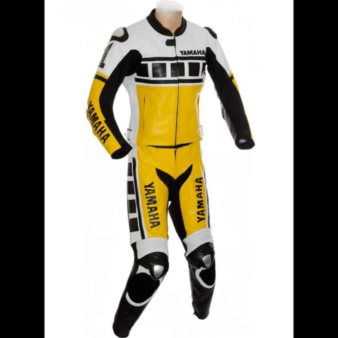 Yamaha Motogp Leather Racing Suit: Cowhide Motorcycle Biker Gear - Etsy
