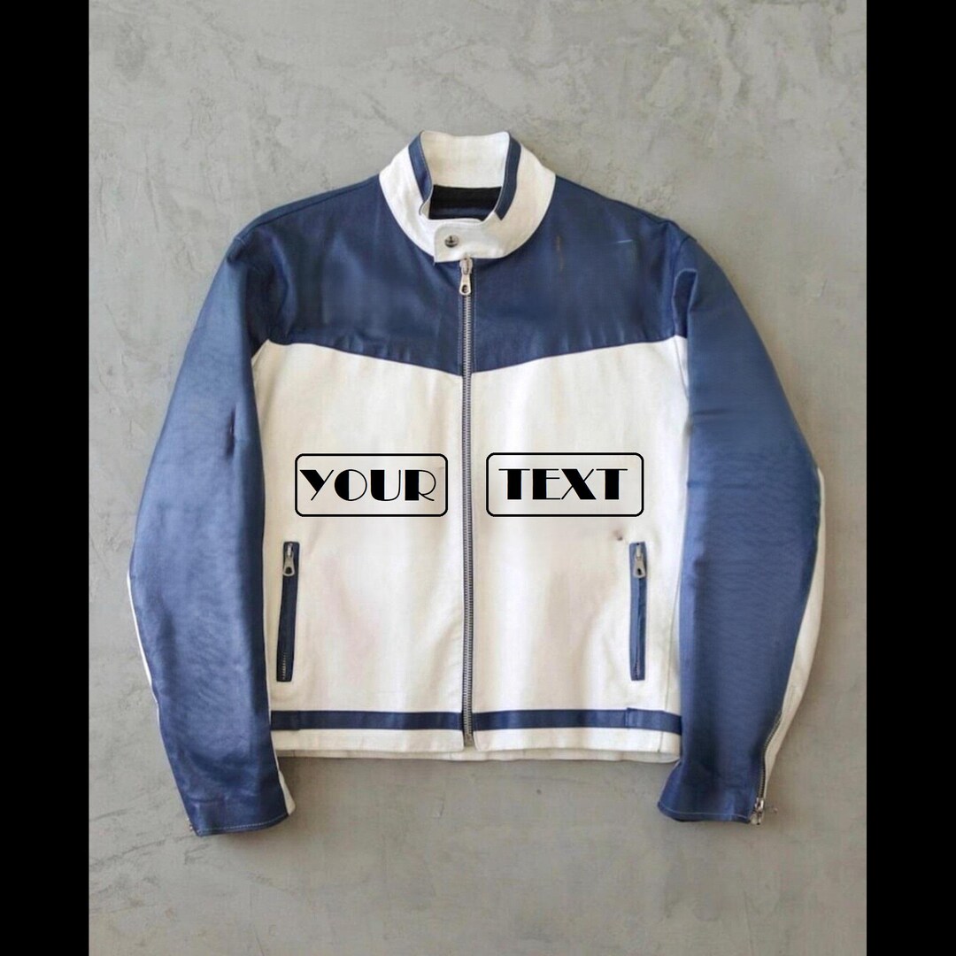 Custom Motorcycle Jacket, Mens Custom Biker Jacket With LOGO Text on ...
