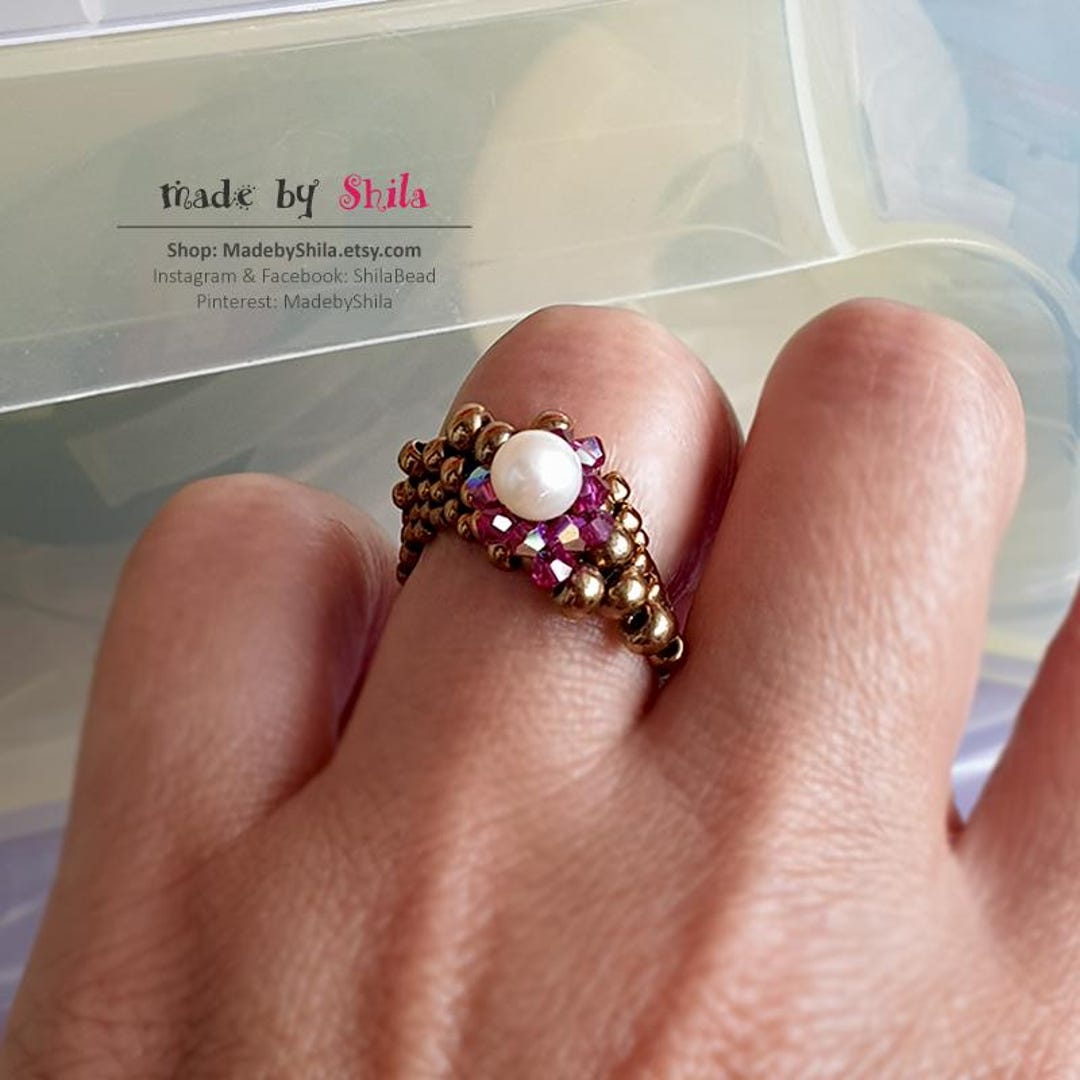 Beading Pattern Tutorial Step by Step INSTANT Download PDF - Ring With ...