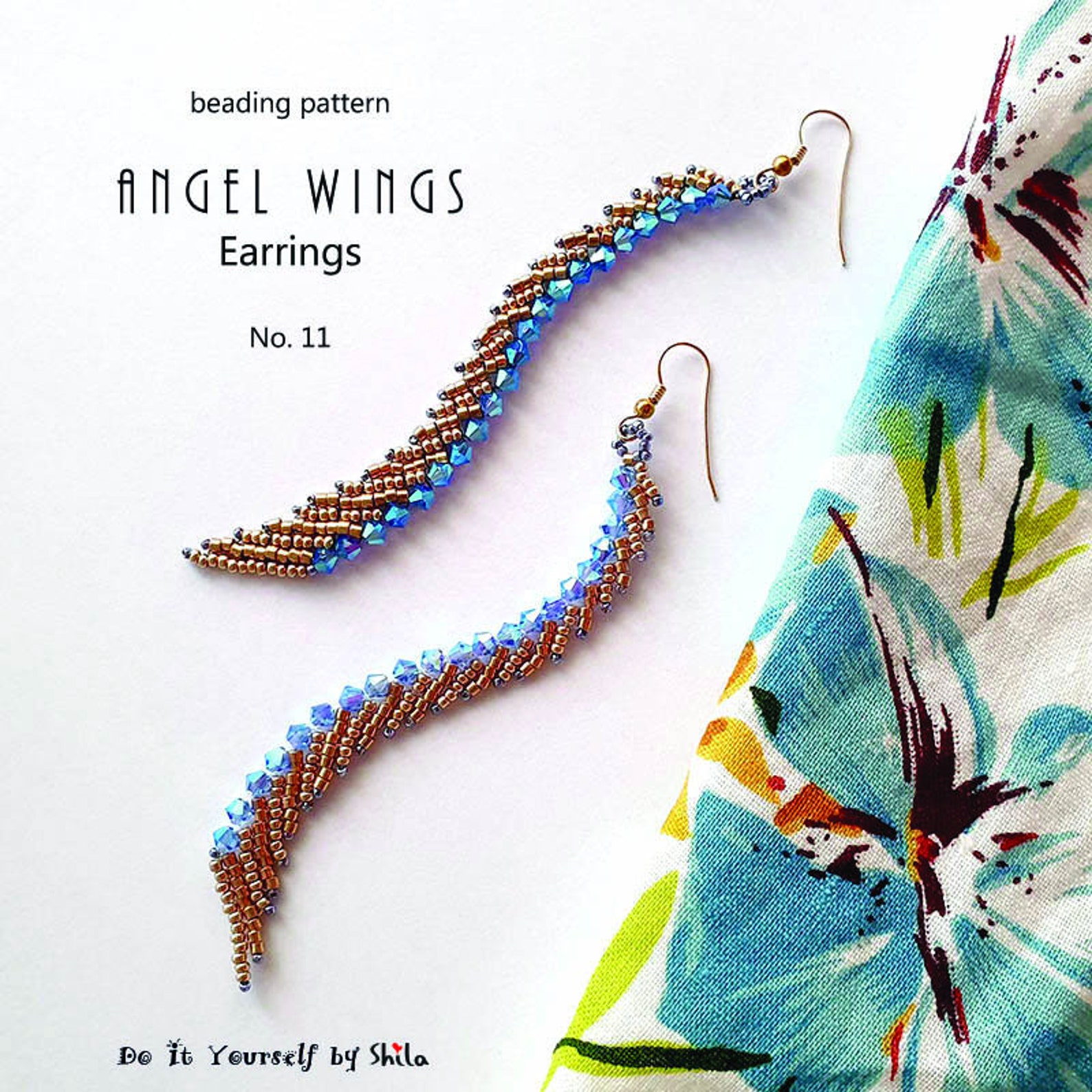 Angel Wings Earrings Pattern • Seed Beads & Crystals (PDF Download) - Etsy