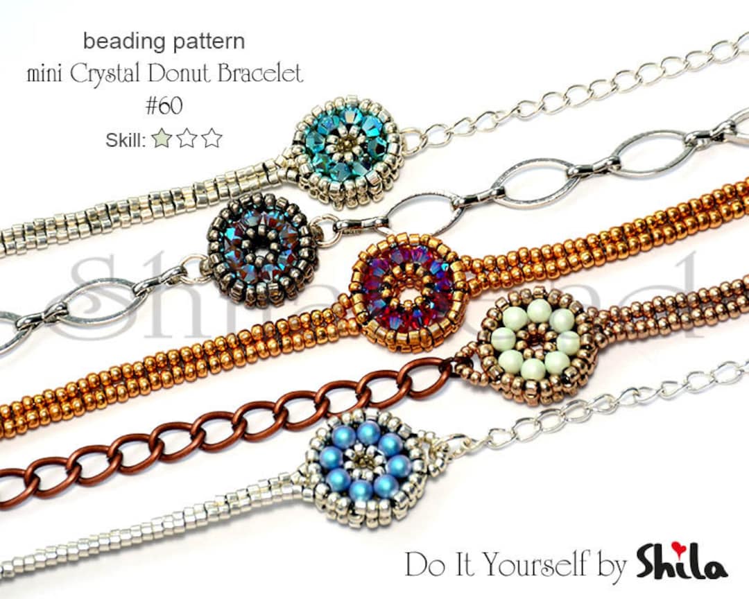 Beading Pattern Tutorial Step by Step INSTANT Download PDF Mini Crystal ...