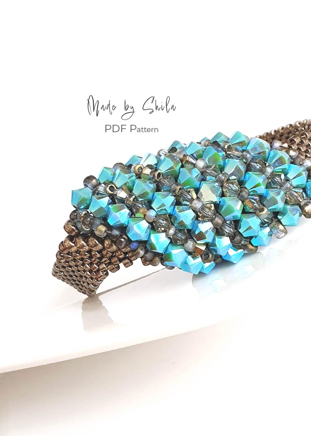 Asymmetrical Beaded Bracelet Pattern PDF • Peyote & RAW Tutorial • Seed ...