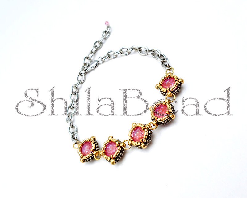 2 Beading Patterns Bezel for Crystal Chaton SS29 6 Mm and - Etsy