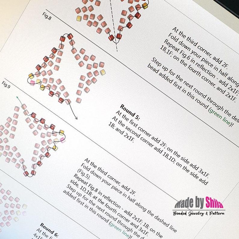 Beading Pattern Step-by-step INSTANT Downloadable PDF - 3D Beaded ...
