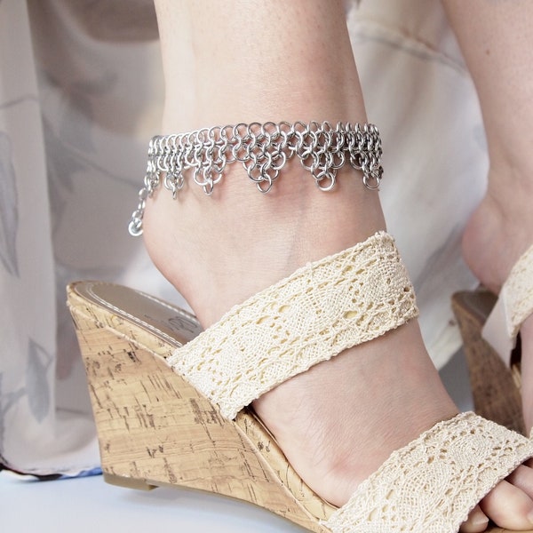 Chainmail Anklet - Etsy