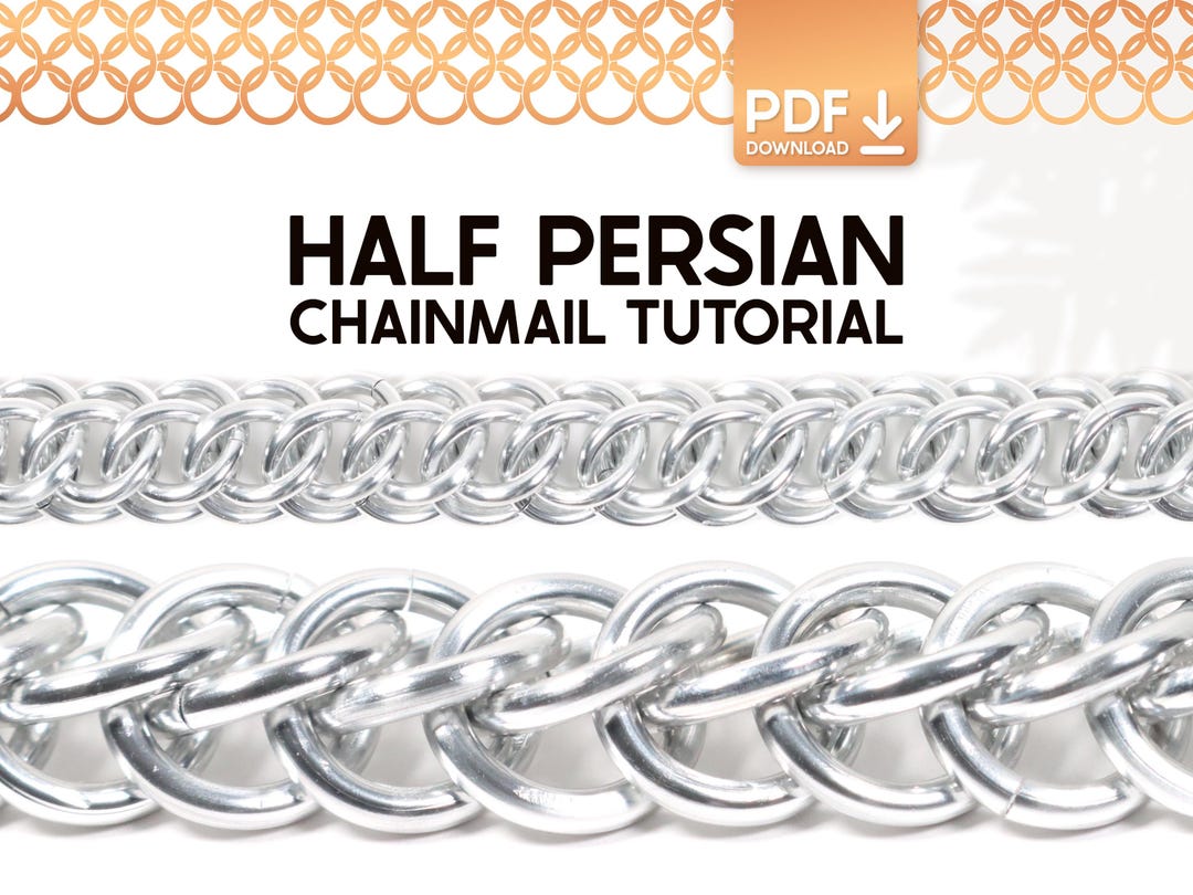 Half Persian Chain Bracelet and Necklace Tutorial - Beginner Chainmail ...