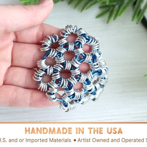 Hexagon Chainmail Fidget Toy - Metal Fidget Sheet Handmade in Your ...
