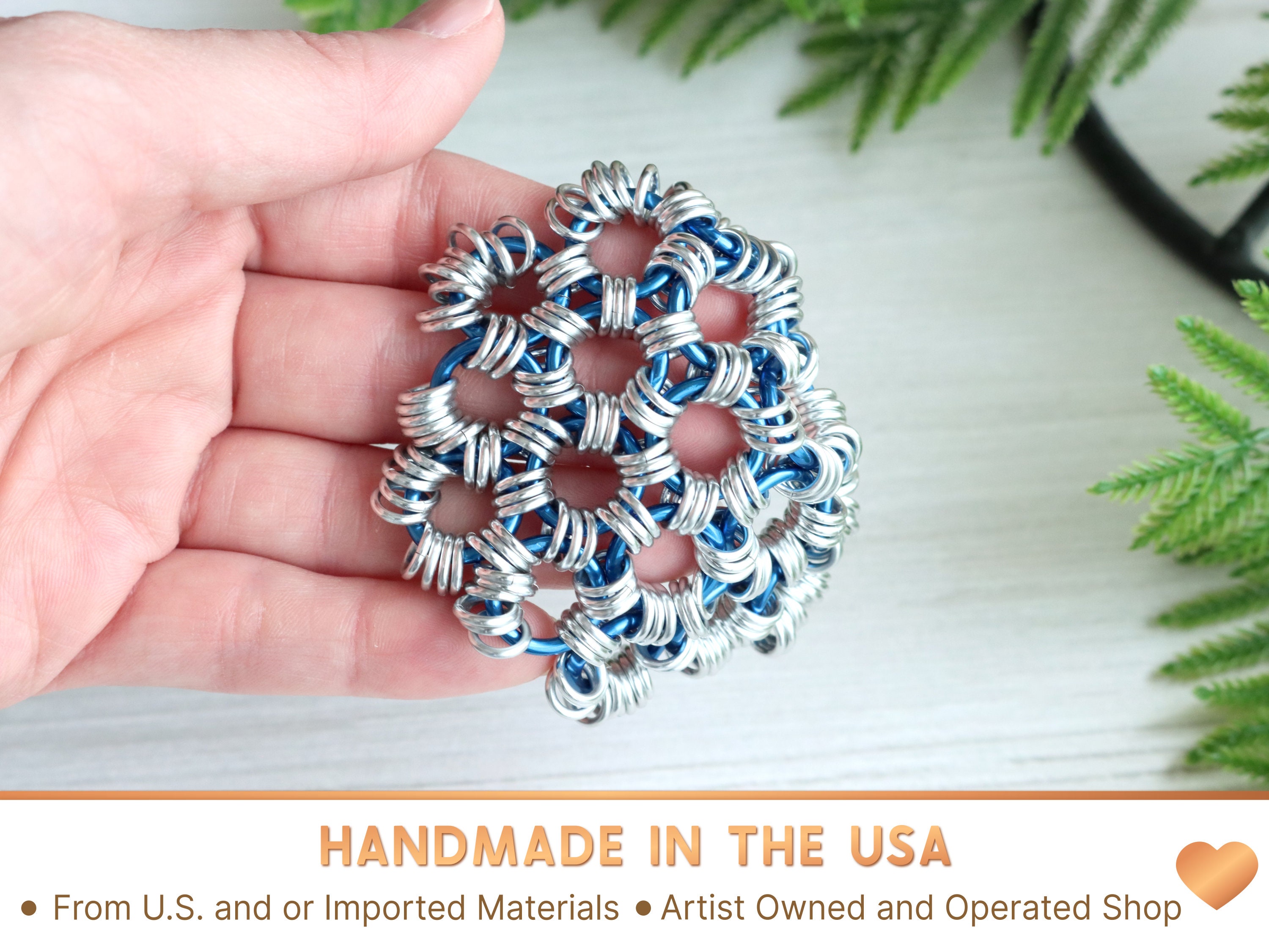 Hexagon Chainmail Fidget Toy - Metal Fidget Sheet Handmade in Your ...