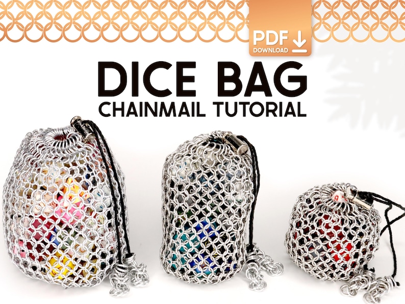 Chainmail Dice Bag Tutorial - Beginner Metal Drawstring Pouch Craft ...