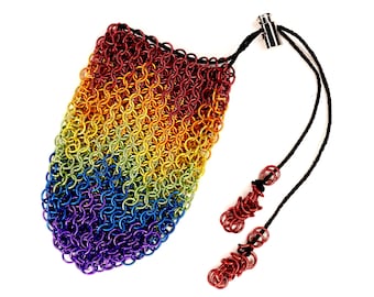 Chainmail Dice Bag Rainbow Large - Etsy