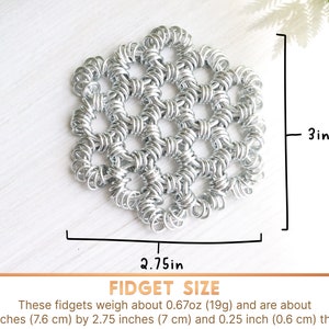 Hexagon Chainmail Fidget Toy - Metal Fidget Sheet Handmade in Your ...