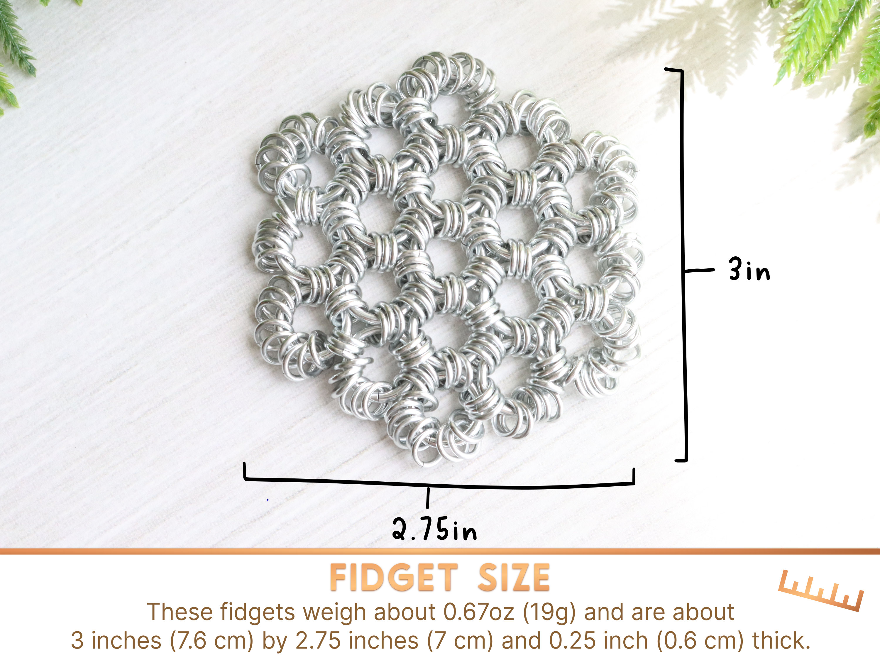 Hexagon Chainmail Fidget Toy - Metal Fidget Sheet Handmade in Your ...