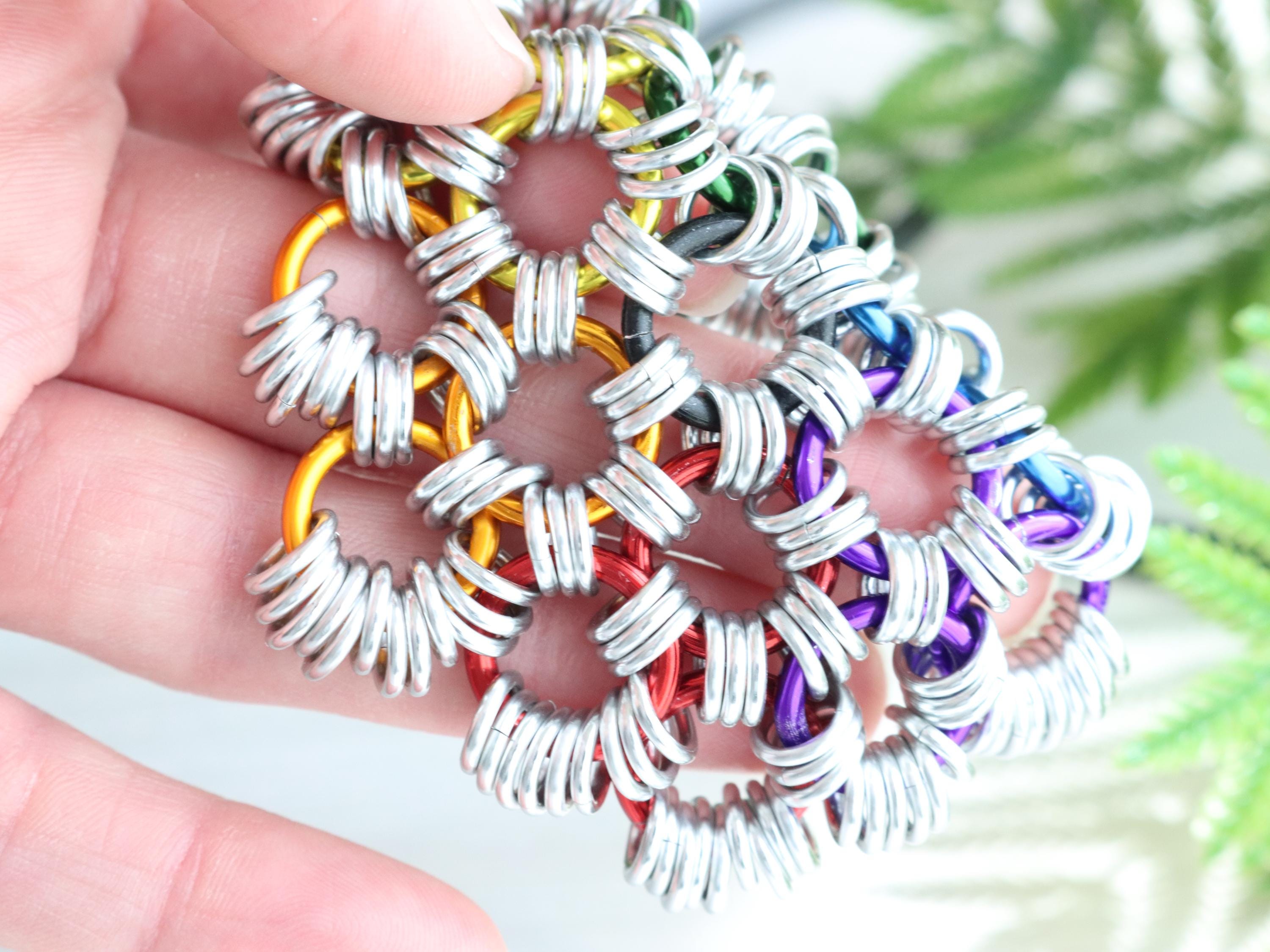 DIY Chainmail Fidget Toy Kit - Beginner Metal Fidget Craft Supplies and ...