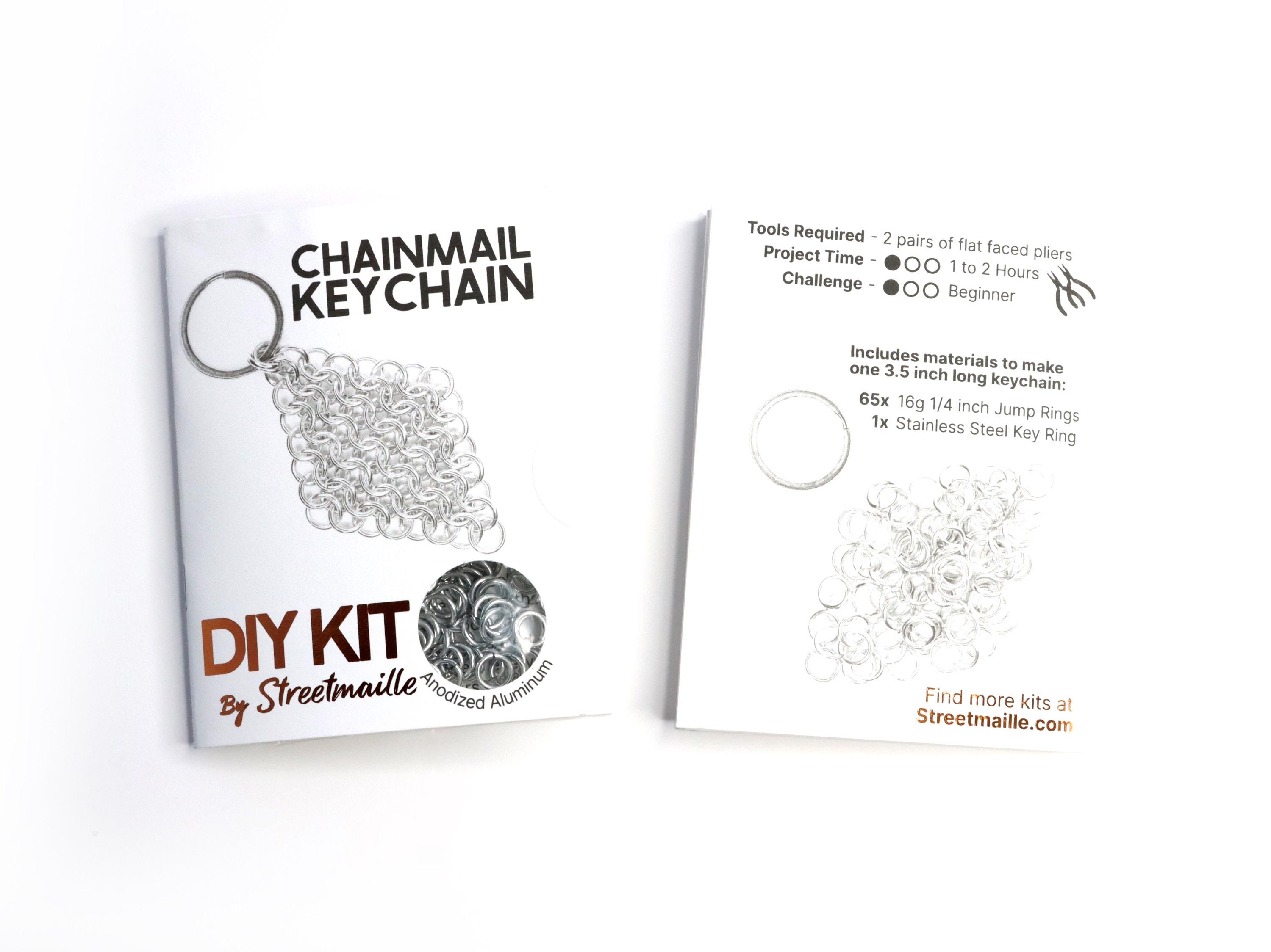 DIY Chainmail Keychain Kit - Beginner Metal Fidget Toy Craft Supplies ...